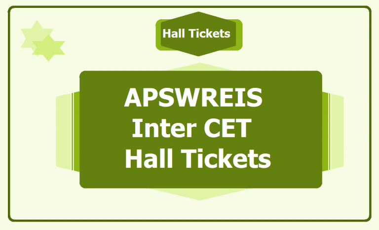 BRAG Inter CET Hall Ticket 2025 download for APSWREIS Inter CET from ...