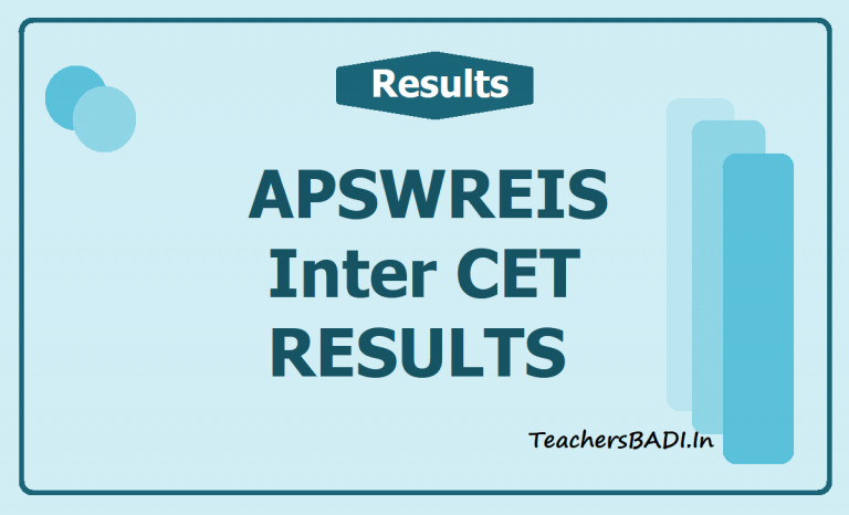 BRAG Inter CET Result 2025, check APSWREIS Inter CET Result at ...