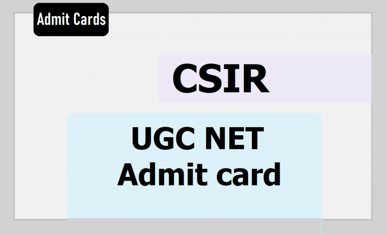 CSIR NET Admit Card 2025 Download From csirnet.nta.ac.in