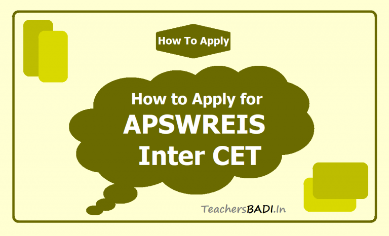 BRAG Inter CET Online Application 2025, How to apply for APSWREIS Inter ...