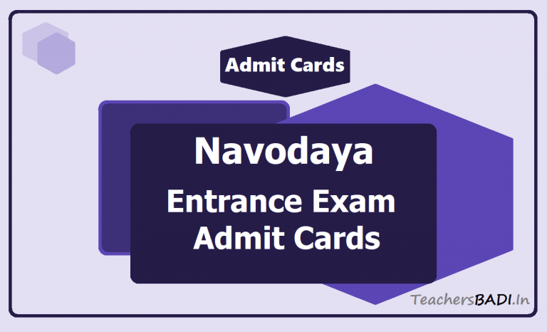 JNVST Class 11 Admit Card 2026 download at navodaya.gov.in for Class 11 ...