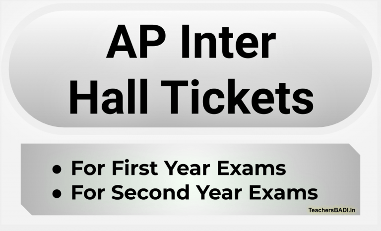AP Inter Hall Ticket 2025 Download at bieap.apcfss.in for First ...