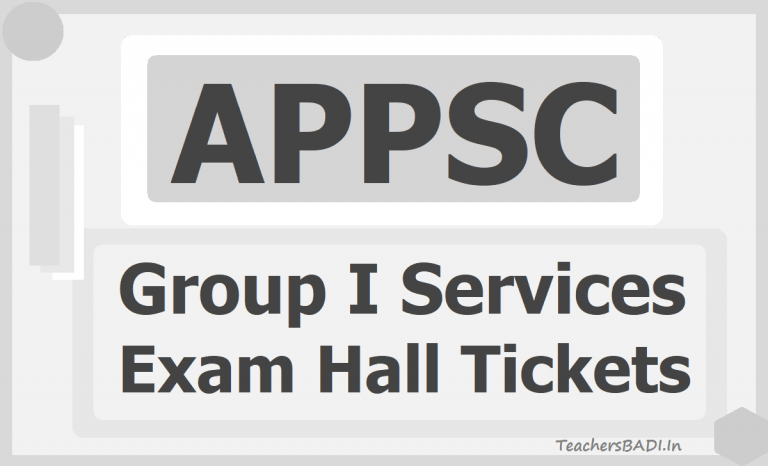 APPSC Group 1 Hall Ticket 2025 download for Group I services posts ...