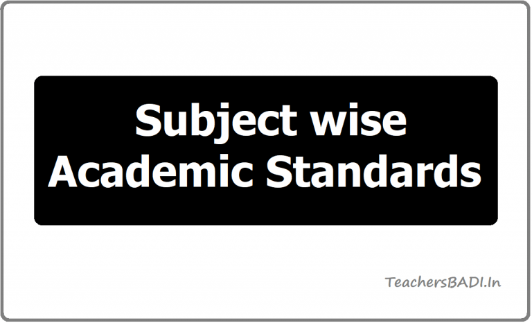 Academic Standards for All Subjects (AP and Telangana Schools)