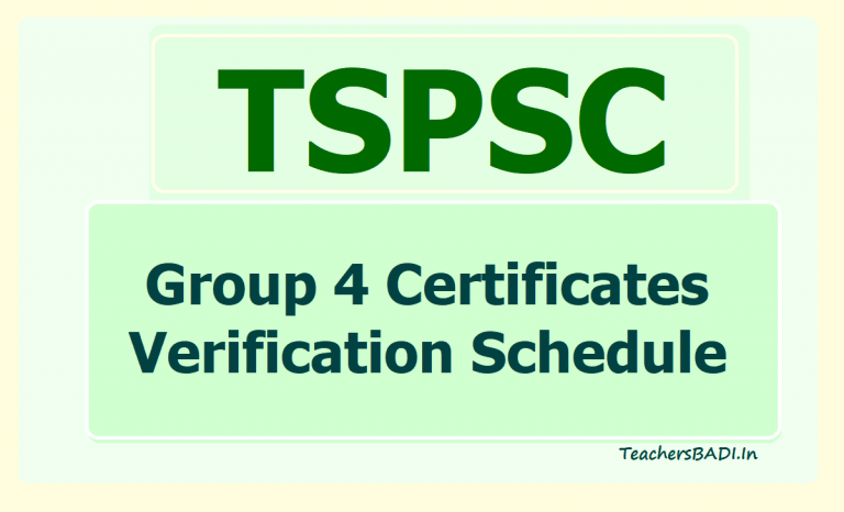 TGPSC Group 4 Certificate Verification 2024, check schedule at TGPSC.gov.in