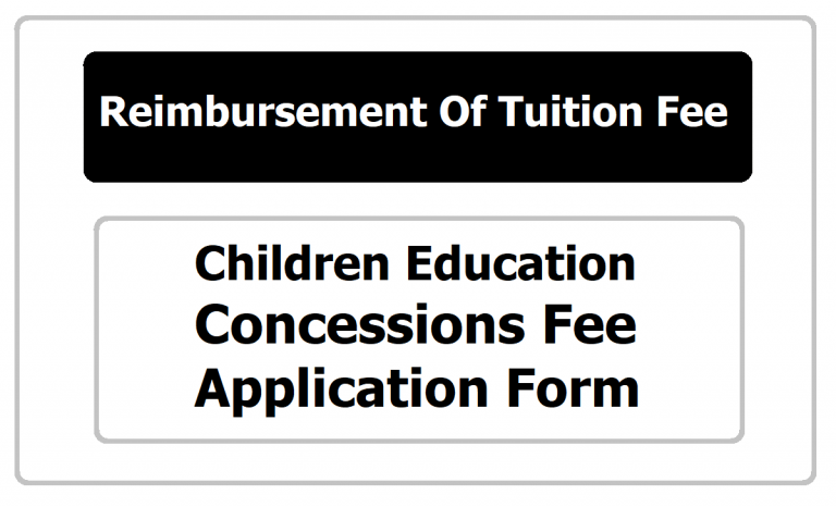 Children Education Concession Fee Application Form 2024 Download from here