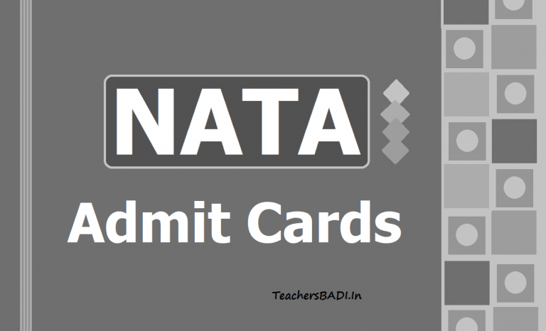 NATA Admit Card 2025 Download for National Aptitude Test in ...