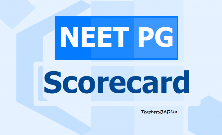 NEET PG Scorecard 2025 Download from nbe.edu.in