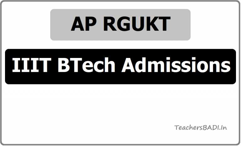 AP IIIT Admission 2025 Notification at rgukt.in for RGUKT B.Tech Programme