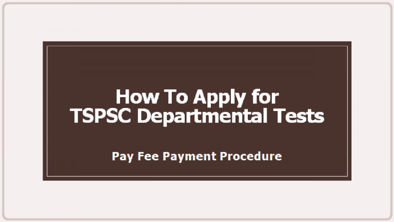 TGPSC Departmental Tests Online Application 2026, How to submit at ...