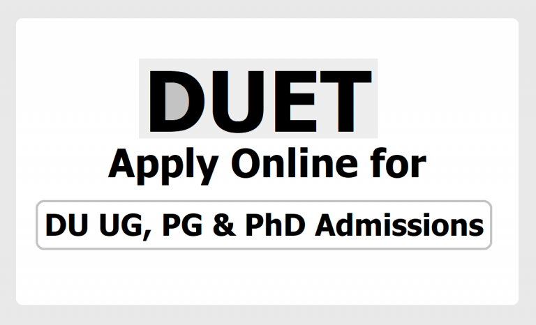 DUET 2024, Apply at admission.uod.ac.in for DU UG, PG and PhD Admission