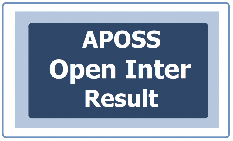 APOSS Inter Result 2024 at apopenschool.ap.gov.in, AP Open School Inter ...