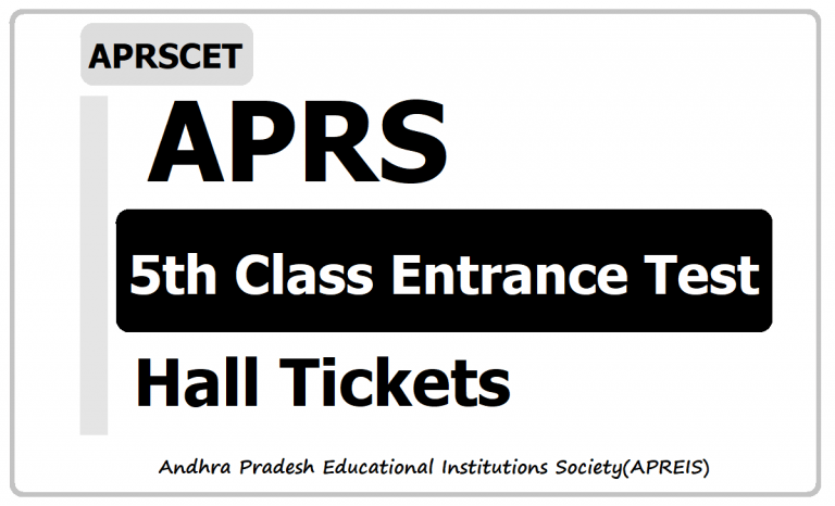 APRS CET Hall Ticket 2025 Download from aprs.apcfss.in for APREIS ...