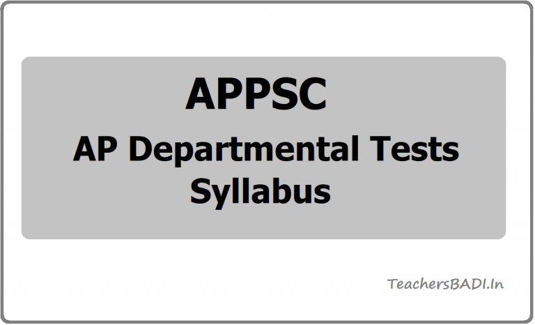 APPSC Departmental Tests Syllabus, Books, Exam pattern for EOT 141, GOT ...