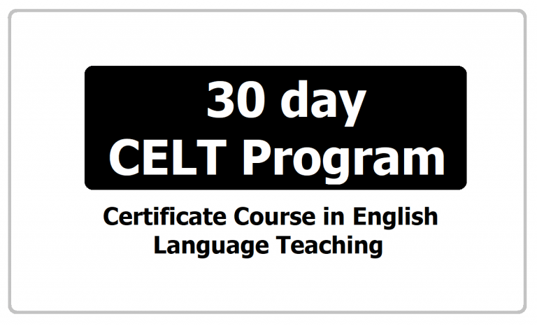 30 day CELT Program 2024: Certificate Course in English Language ...