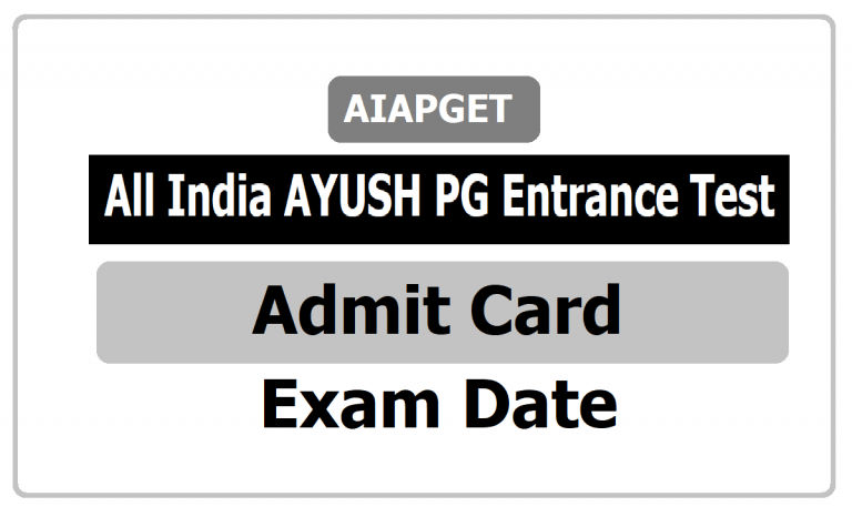 AIAPGET Admit Card 2026 Download for AYUSH PG Entrance Test from ...
