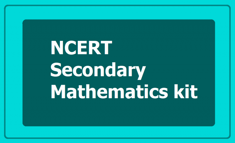 NCERT Secondary Mathematics kit Manual Book for Maths Activities performing