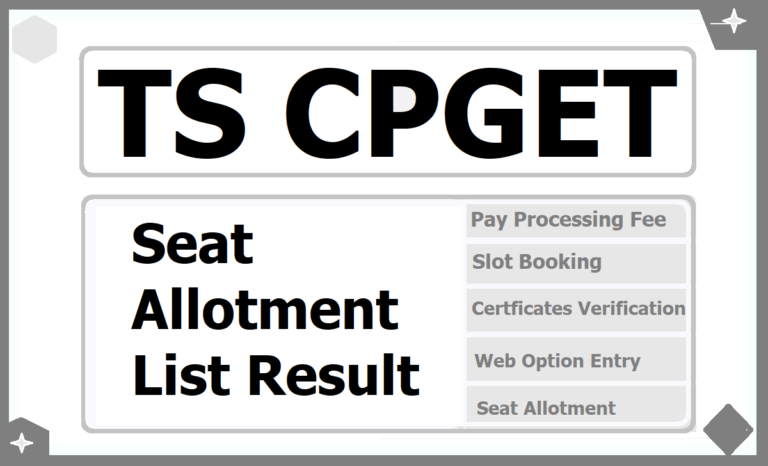 TG CPGET Seat Allotment Result 2025, Download Seat Allotment Order from ...