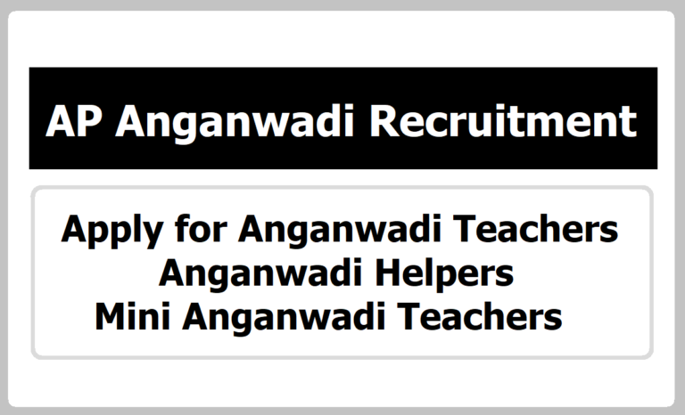 AP Anganwadi Recruitment 2025, Apply for Anganwadi Teachers, Helpers ...