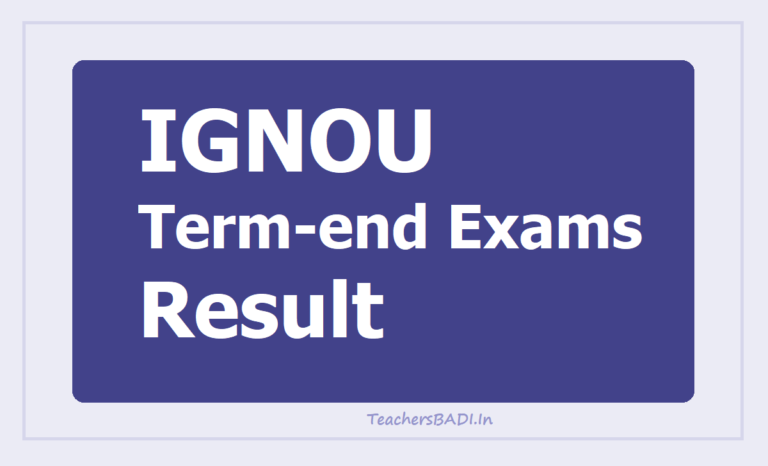 IGNOU Term End Exam Result 2025, Check TEE Results, Grade Card at ignou ...
