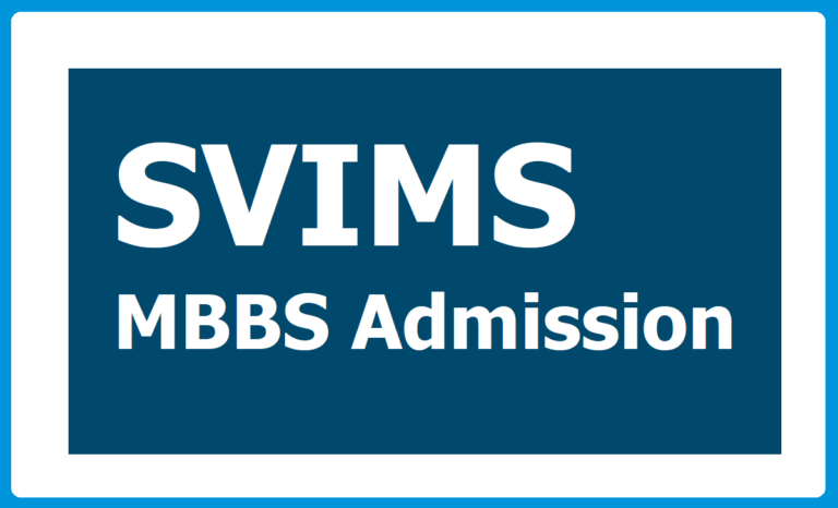 SVIMS MBBS Admission 2024, Apply for All India Quota, State Quota, NRI ...