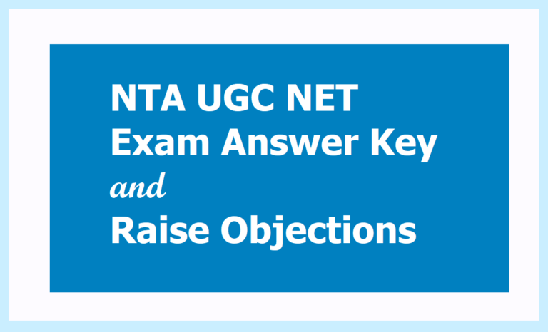 UGC NET Answer Key 2026, Raise Objections at ugcnet.nta.nic.in