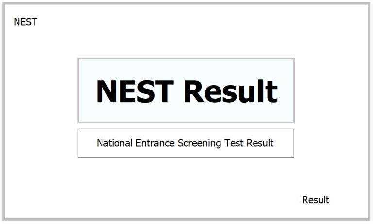 NEST Result 2024 at National Entrance Screening Test website nestexam.in