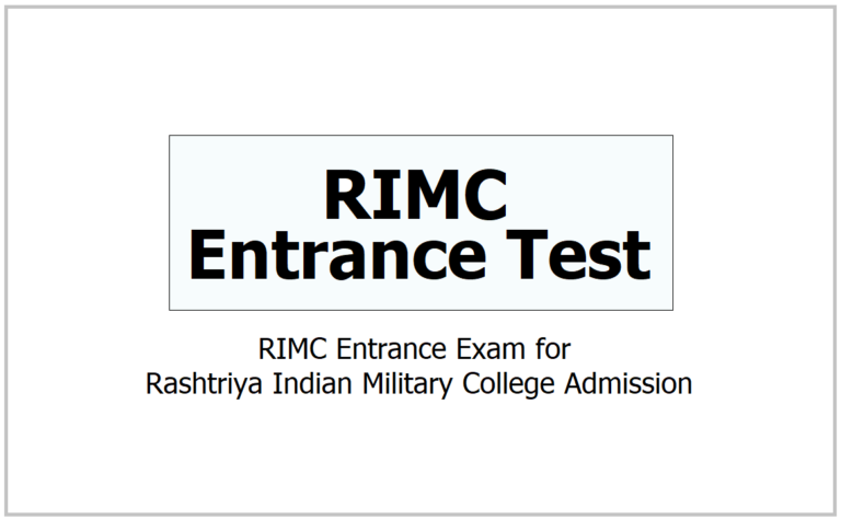 RIMC Entrance Exam 2025 for Deharadun Rashtriya Indian Military College ...
