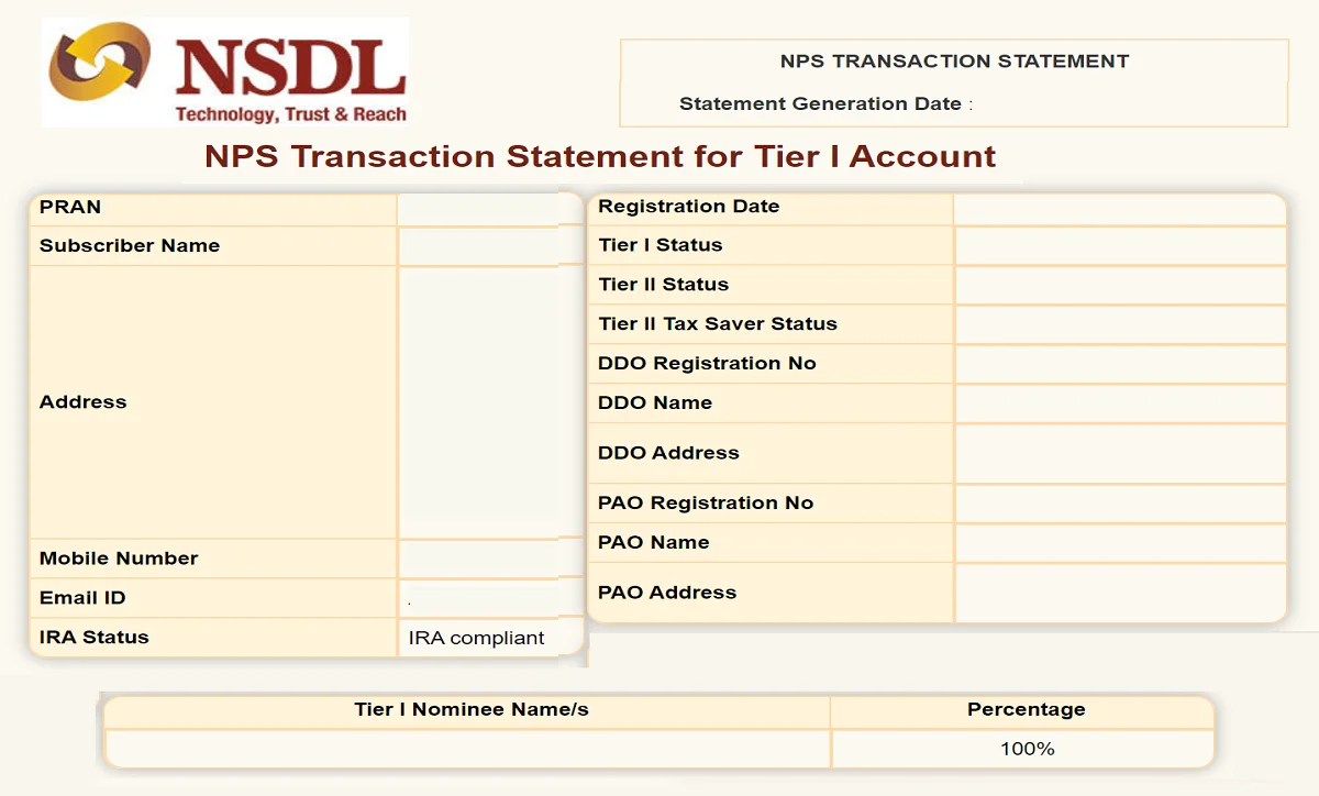 CPS Account Slip 2024, Download PRAN Account Annual Statement from cra ...
