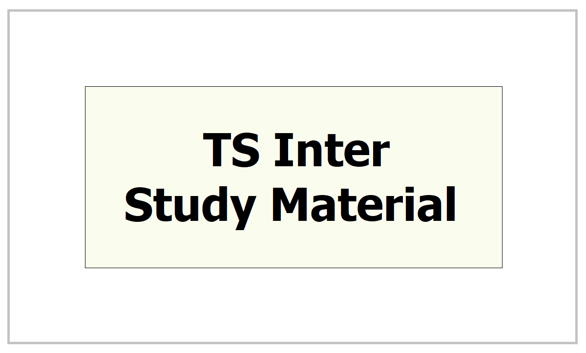 TS Inter Study Material 2023 For First And 2nd Year Download From Tsbie