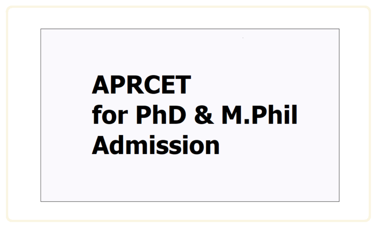 APRCET 2026 for PhD & M.Phil Admission (AP Research Common Entrance Test)