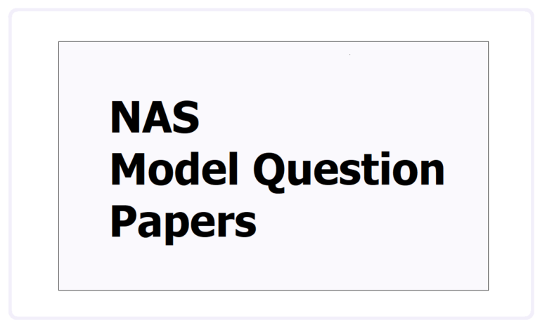 NAS Model Question Papers 2024 for National Achievement Survey in Schools