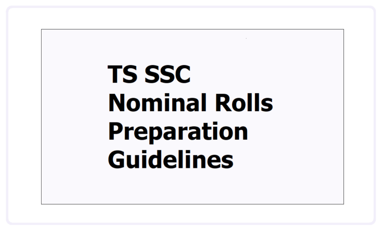 TG SSC Nominal Rolls 2025 Preparation Guidelines, Check NR details from ...