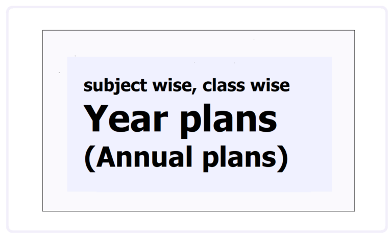 Annual Plans 2025: subject wise, class wise year plans download from here